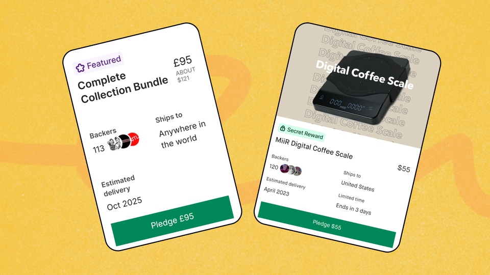 Kickstarter Launches Secret Rewards & Featured Rewards